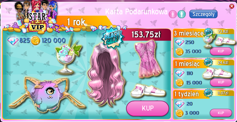 Najładniejsze pakiety vip (według mnie)