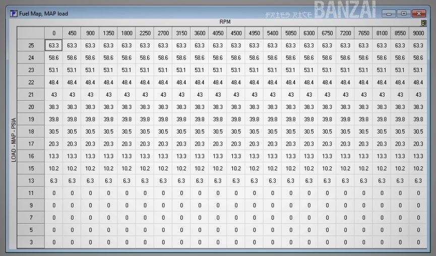 Fried Rice BANZAI: Tuning: AEM FIC Fuel Map Steps!