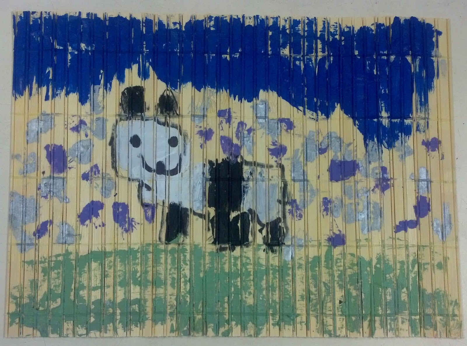 Miss Gushard's Art Blog: Bamboo Mat Paintings.