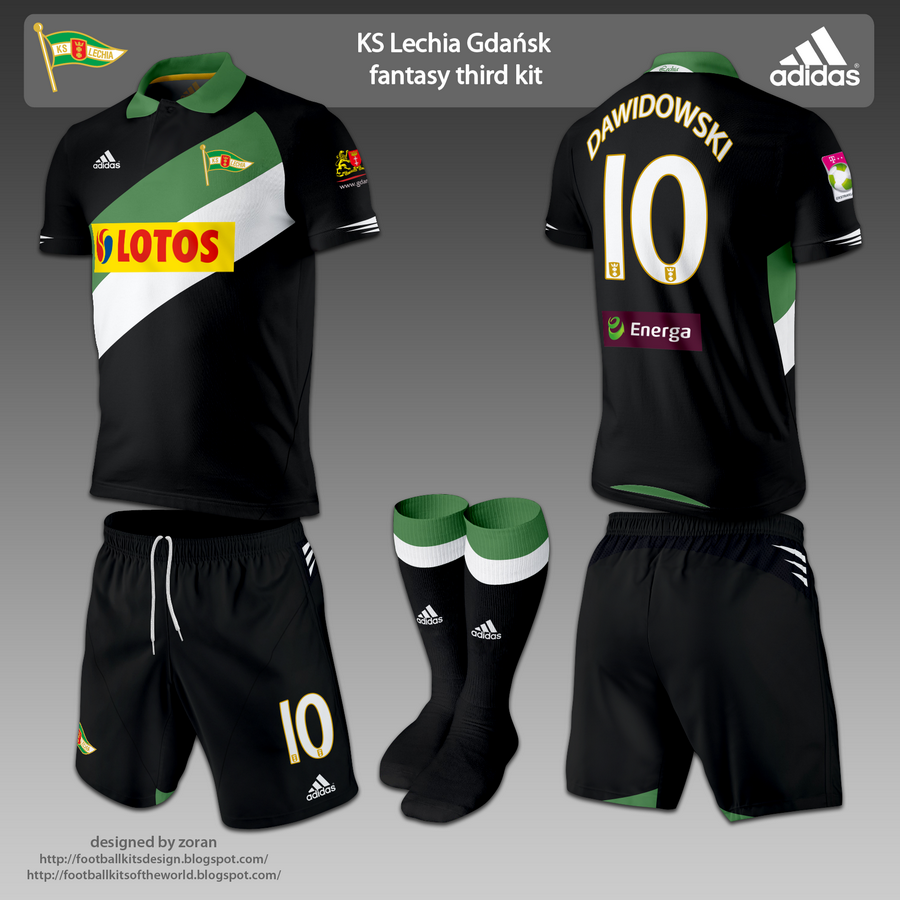 football kits design: KS Lechia Gdańsk fantasy kits