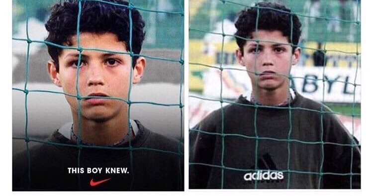 LOGO ADIDAS DI IKLAN NIKE