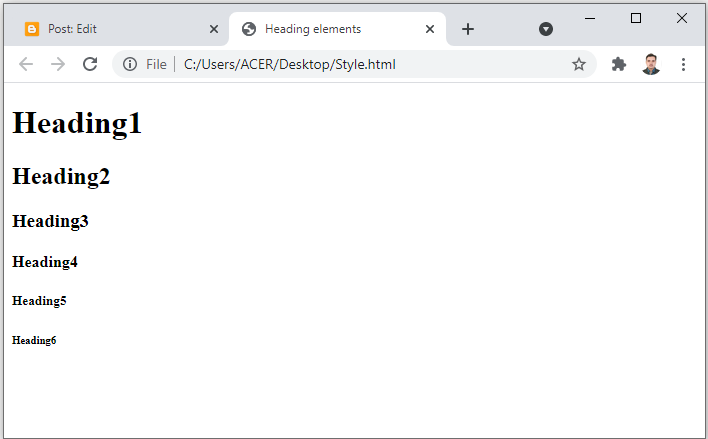 HTML Heading: H1 to H6 Tags in HTML - HTML Tutorial ~ Mohammad Shahnawaz