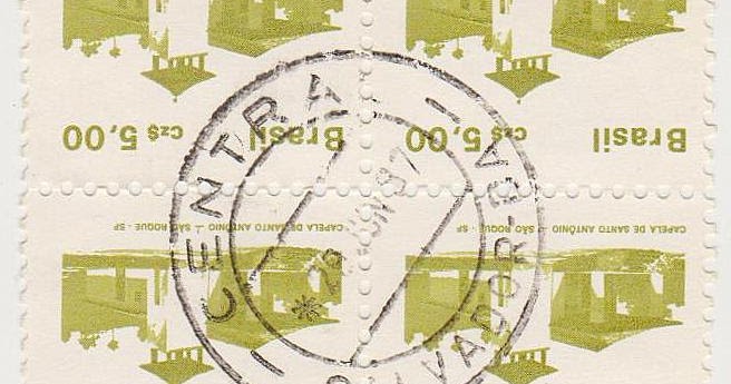 PARAPHILATELY & POSTMARKS: SALVADOR, Bahia, Brazil. Postmark (1987)