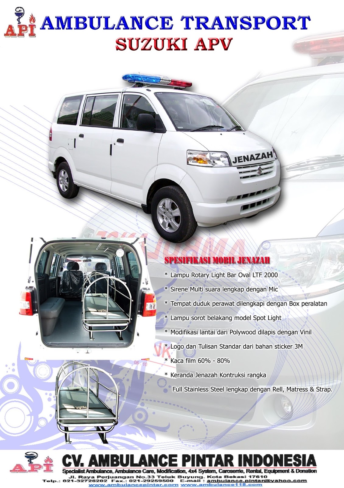 Ambulance Suzuki APV ~ MODIFIKASI DAN KAROSERI AMBULANCE