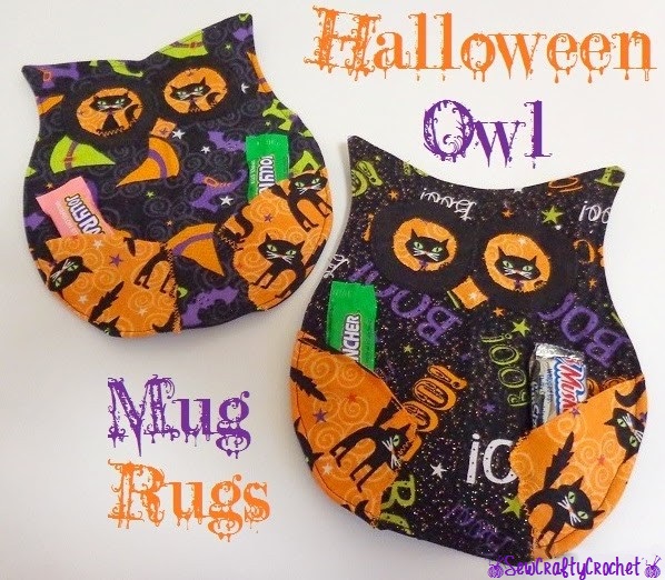 Halloween Owl Mug Rugs - Sew Crafty Crochet