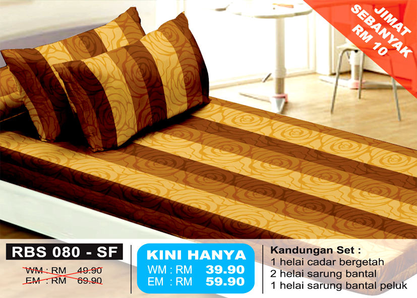 Cadar Asmida: SET CADAR SINGLE FITTED (4PCS)