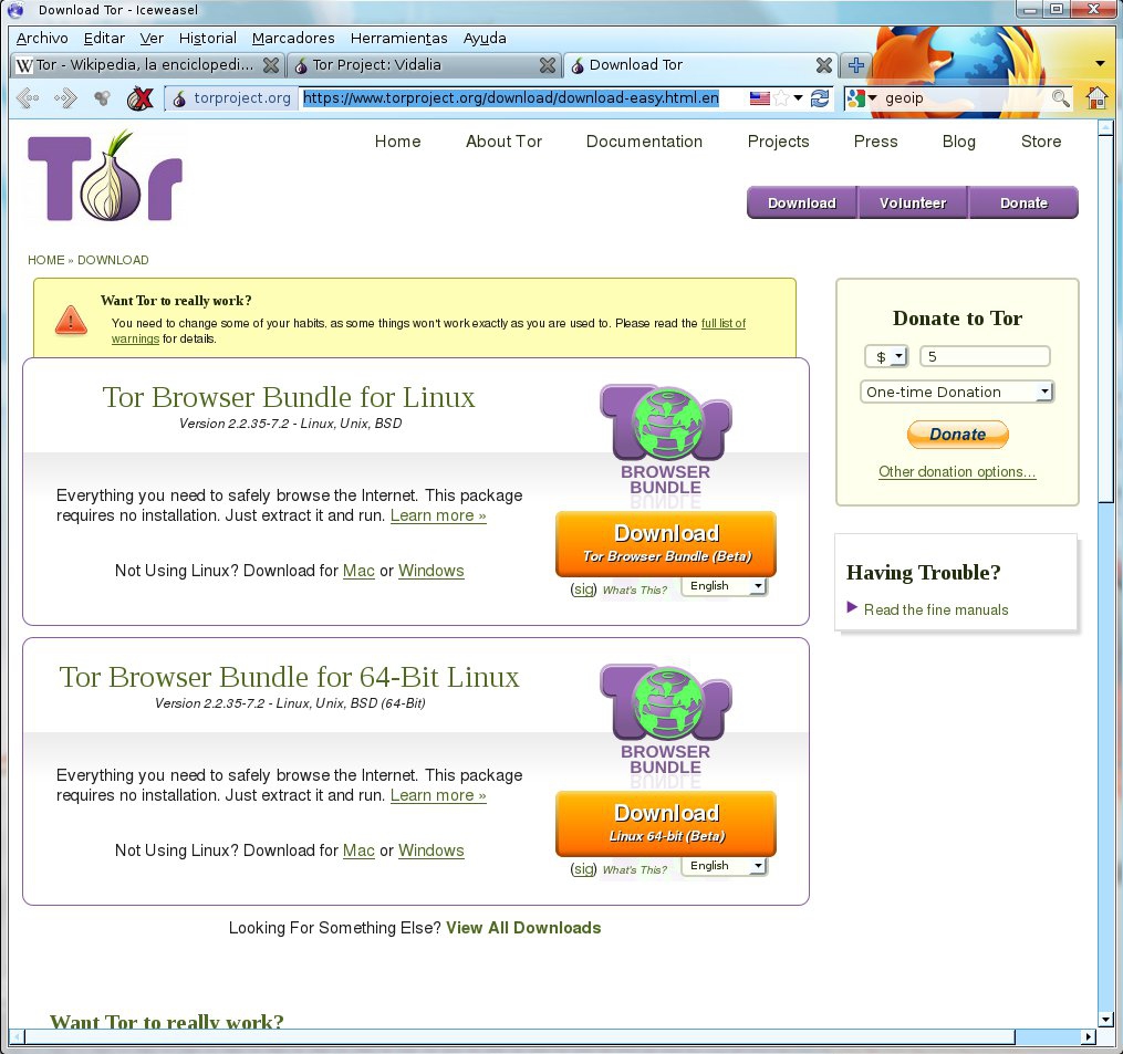 Experiencias Debian: Instalar Tor Browser Bundle en Debian