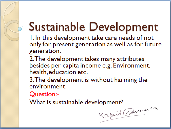 10th CLASS NCERT BASED NOTES ECONOMICS CH 1:-DEVELOPMENT