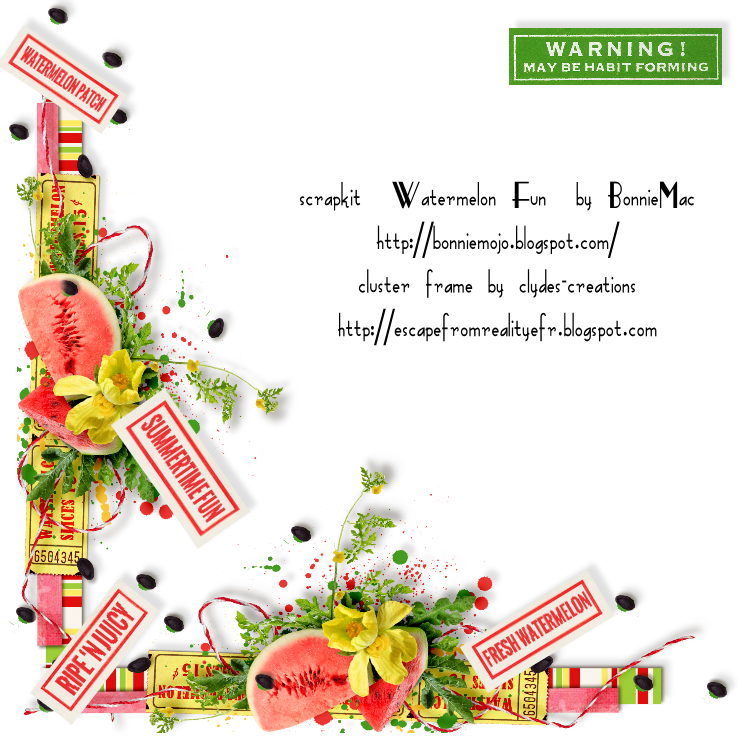 Escape From Reality Blog: FTU 'Bonnie Mac's Watermelon Fun' Cluster ...