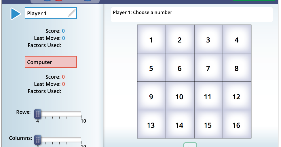 Scenes from a Dynamic Math Classroom: Factor Game (Updated)