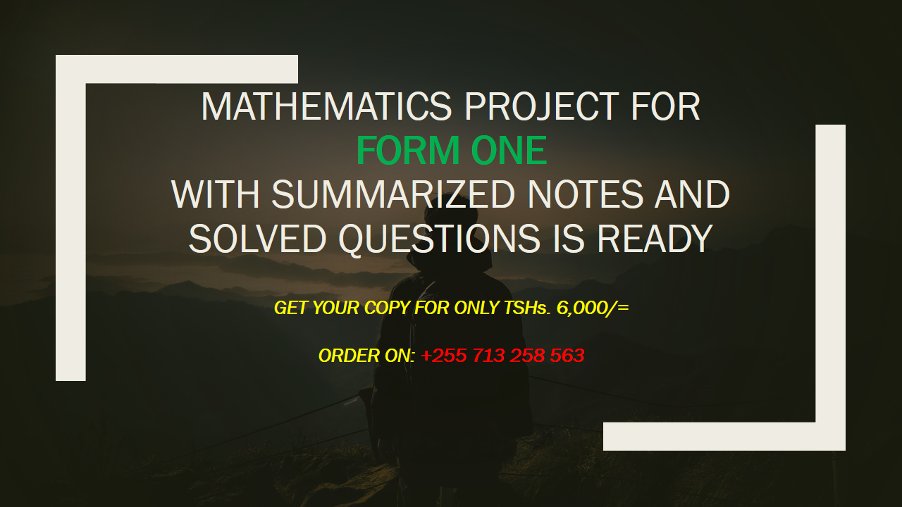 MATHEMATICS FORM ONE UST mathematics-form-one-ust