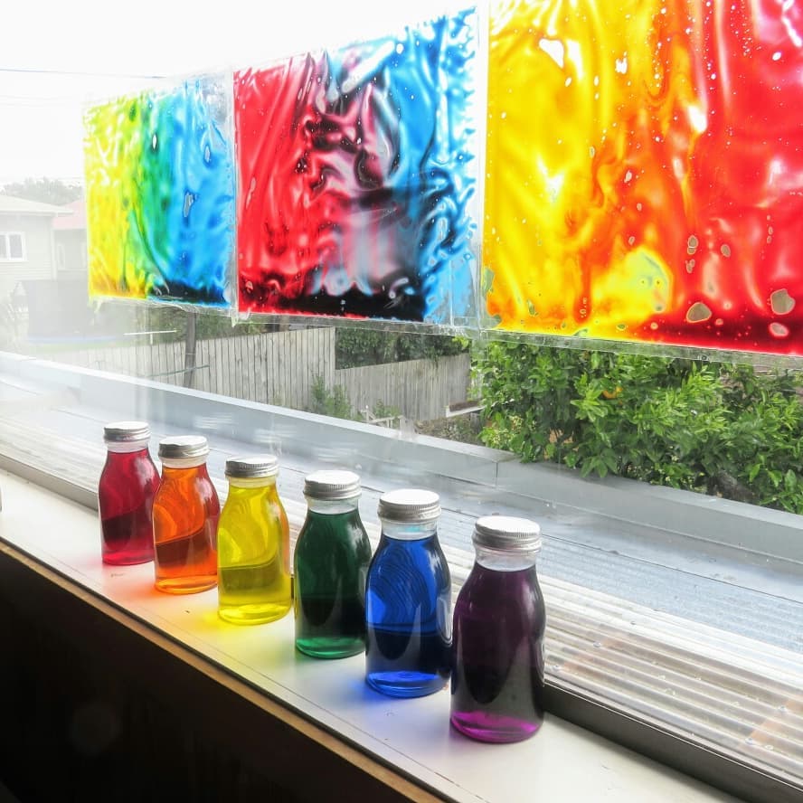 Cellophane bag color mixing!