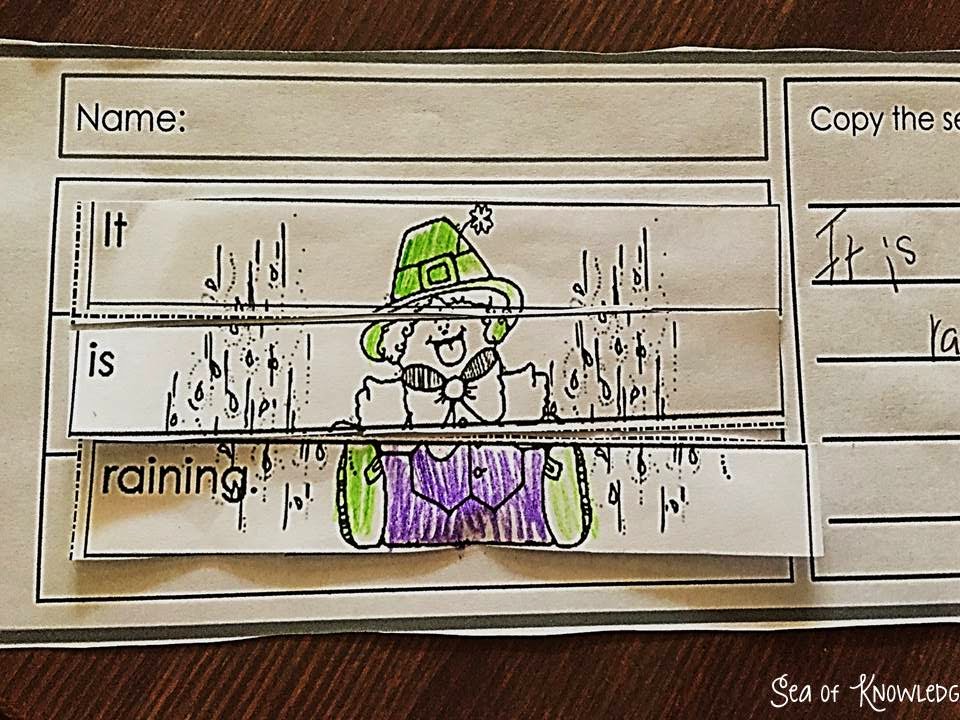 Classroom Freebies Too: St Patrick's Day Interactive Sentence "Mystery ...