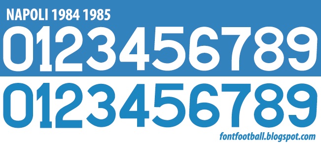 FONT FOOTBALL: Font Vector SSC Napoli 1984 1985 kit
