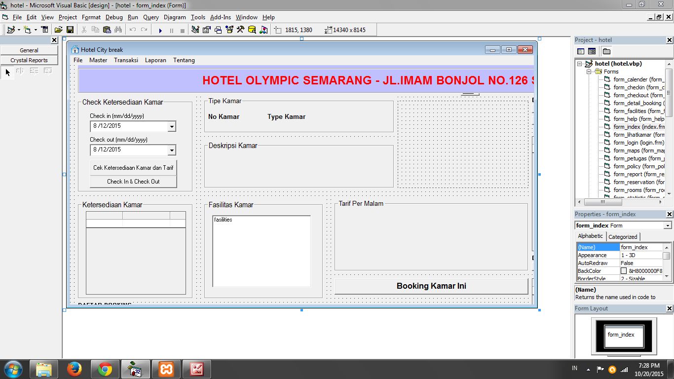 Source Code Program/Aplikasi Reservasi Hotel | Contoh Program Dengan ...