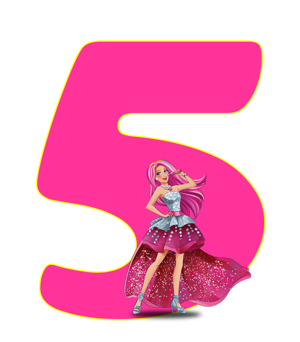 Kits imprimibles gratis : Kit imprimible abecedario y números Barbie