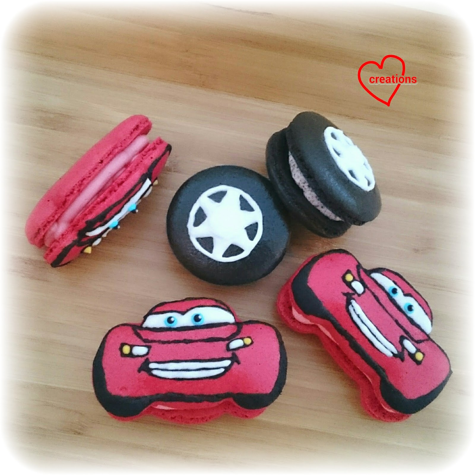 Loving Creations for You: Lightning McQueen and Car Tyre Macarons
