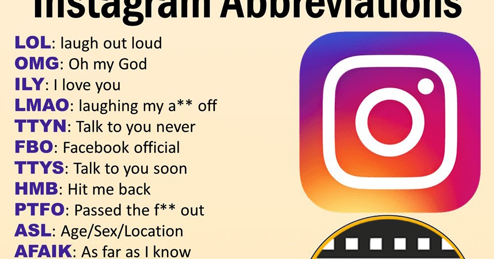 Online English courses : english instagram abbreviations