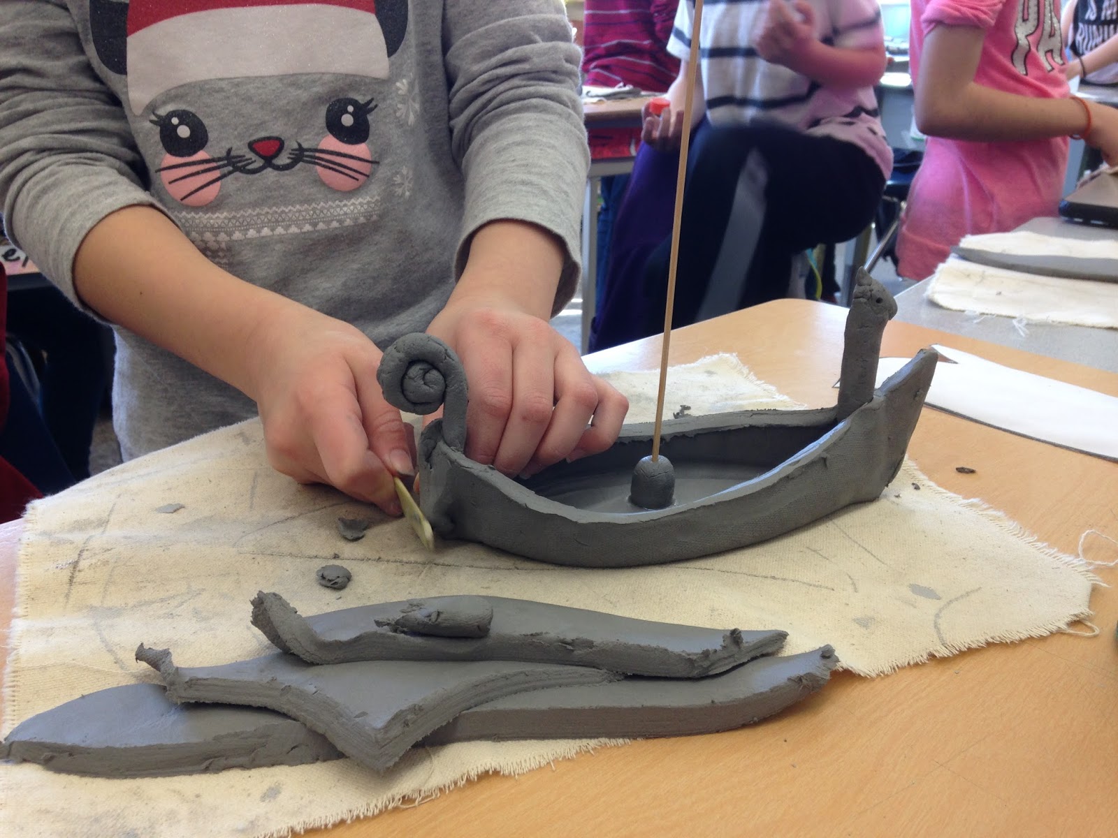 Art Sessions with Mary Deveau: CLAY VIKING SHIPS