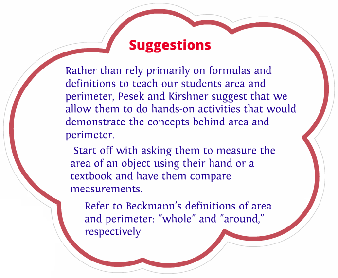 Perimeter and Area: From Activities to Assessments