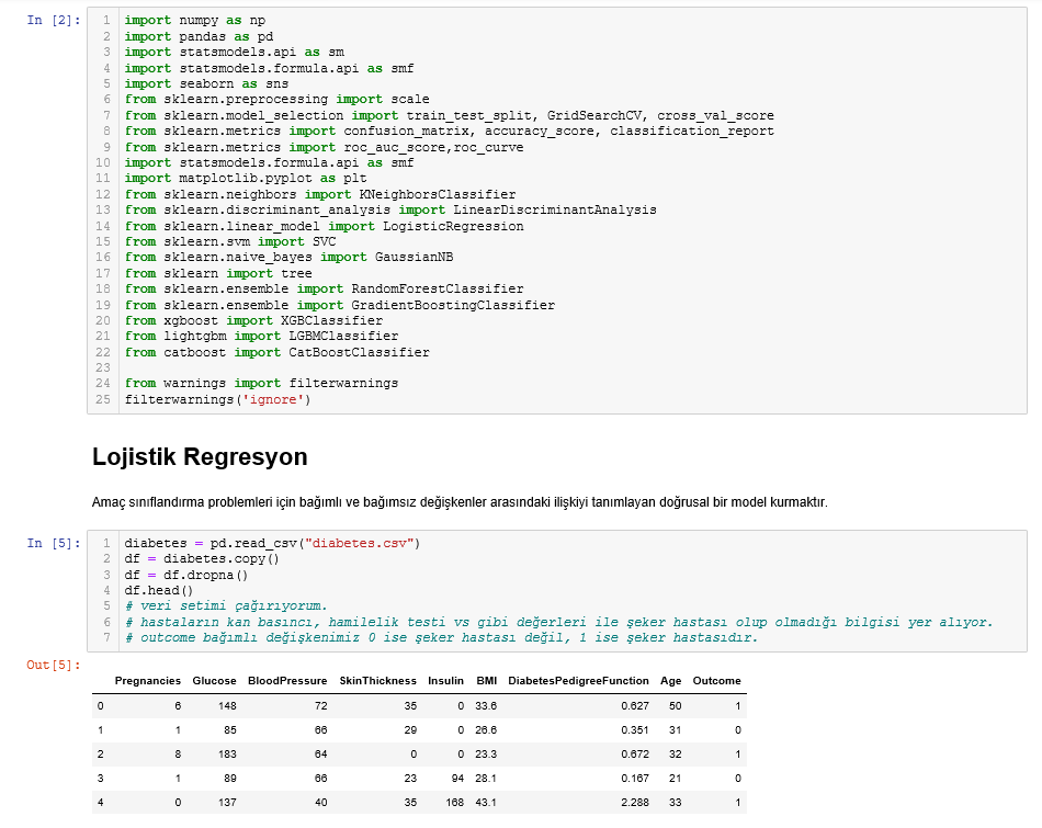 Python - Lojistik Regresyon