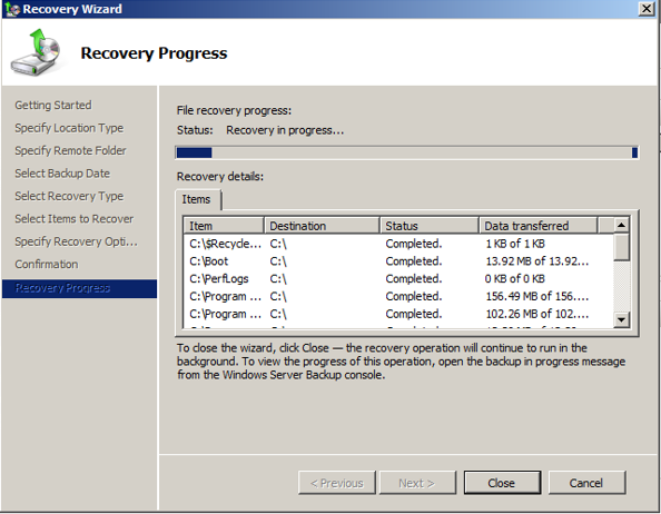 Windows Server Information: How To Restore Windows Server Backup