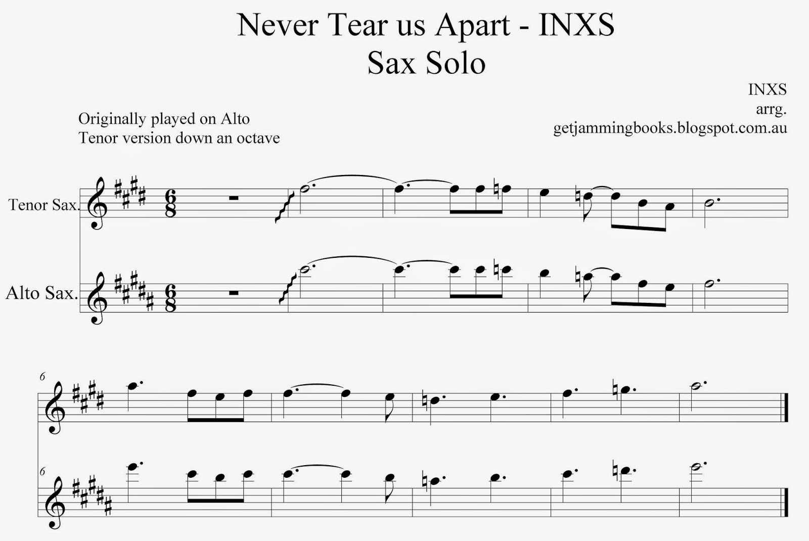 Get Jamming: Request - Sax Solo to Never Tear Us Apart (INXS)