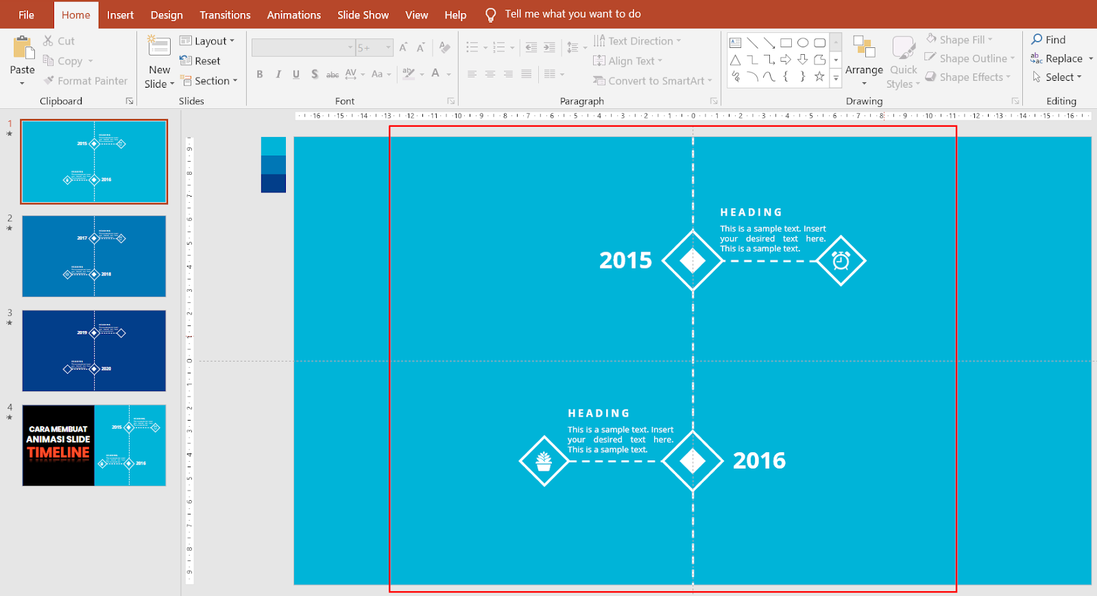 Cara Membuat Animasi Slide Timeline di Powerpoint