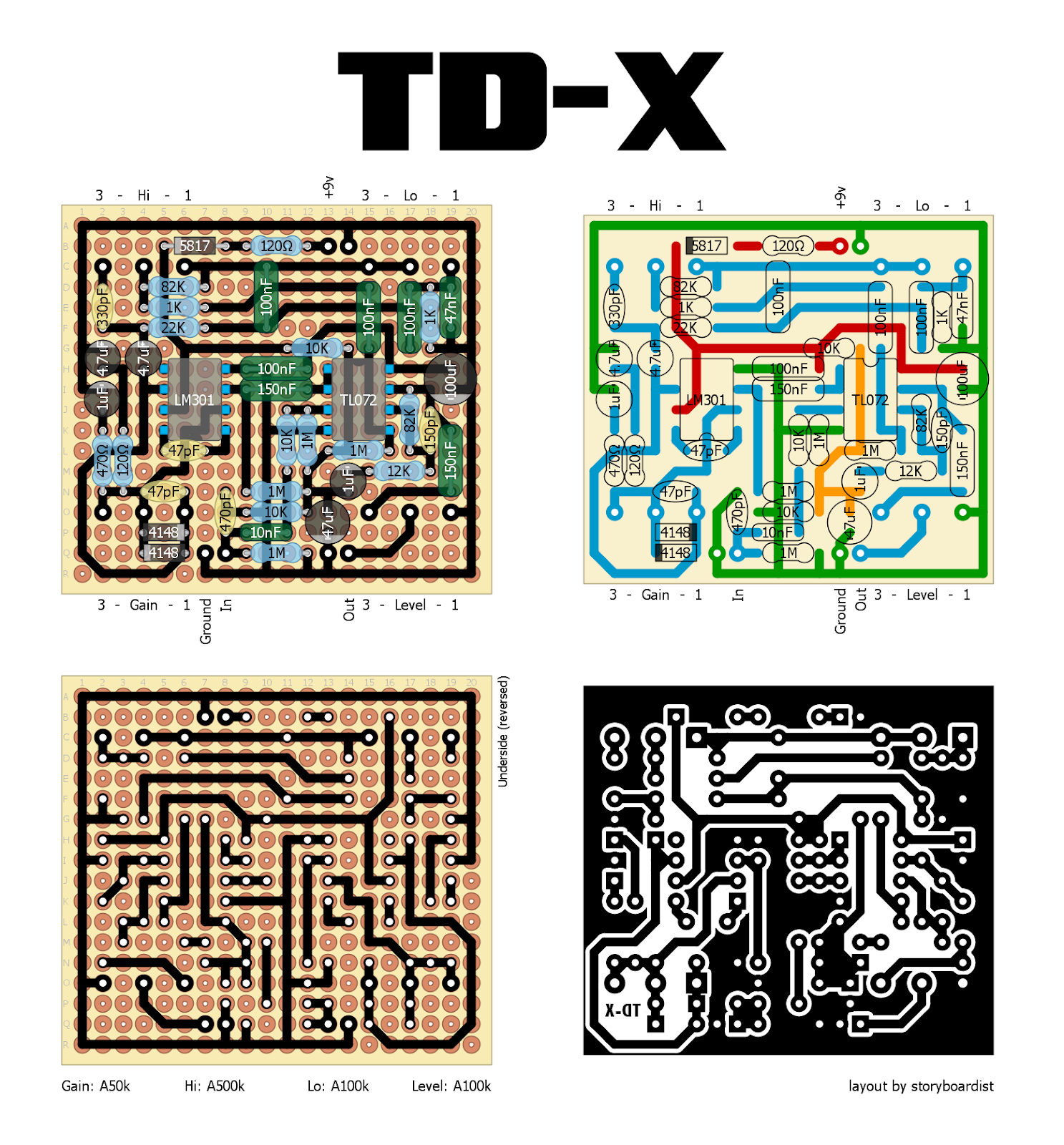 Perf and PCB Effects Layouts: Buffalo Fx TD-X
