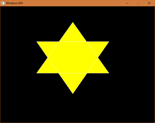Program in C to draw a STAR