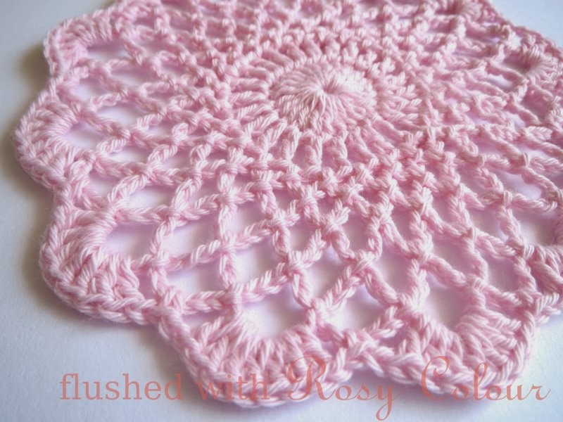 Flushed with Rosy Colour: Pale Pink Doily