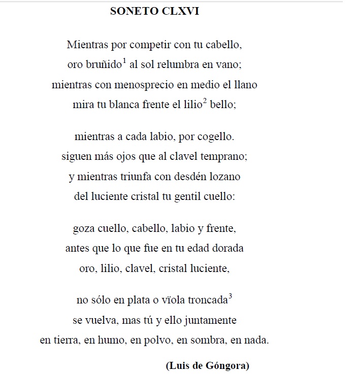 Mientras por competir de Góngora