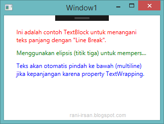 WPF C#: TextBlock Control