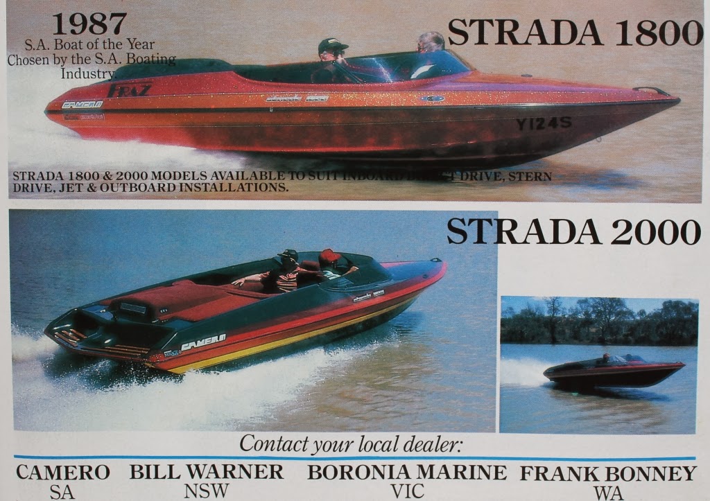 AUSSIE SKIBOATS: old adverts; CAMERO STRADA