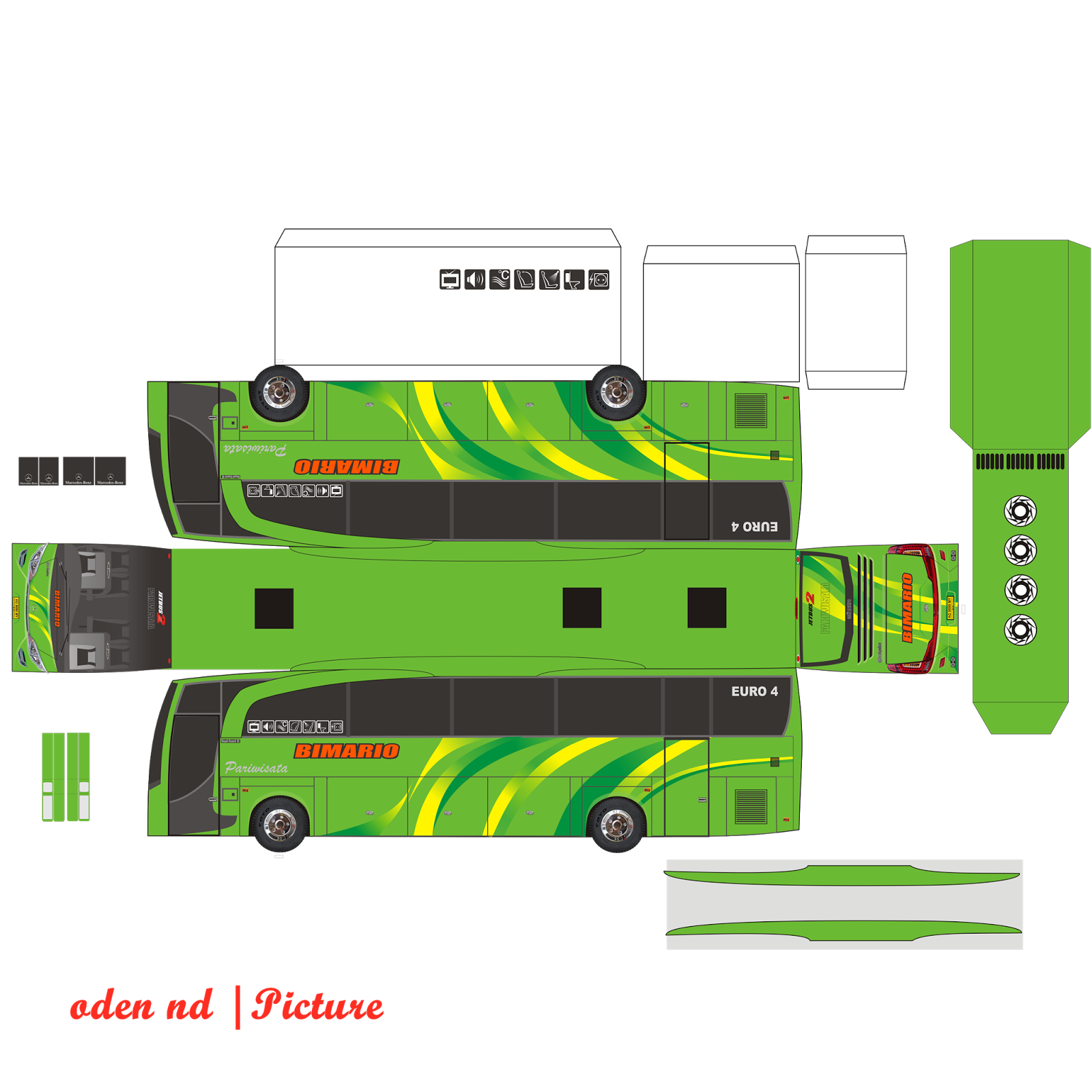 Papercraft Bus - Rumahbis