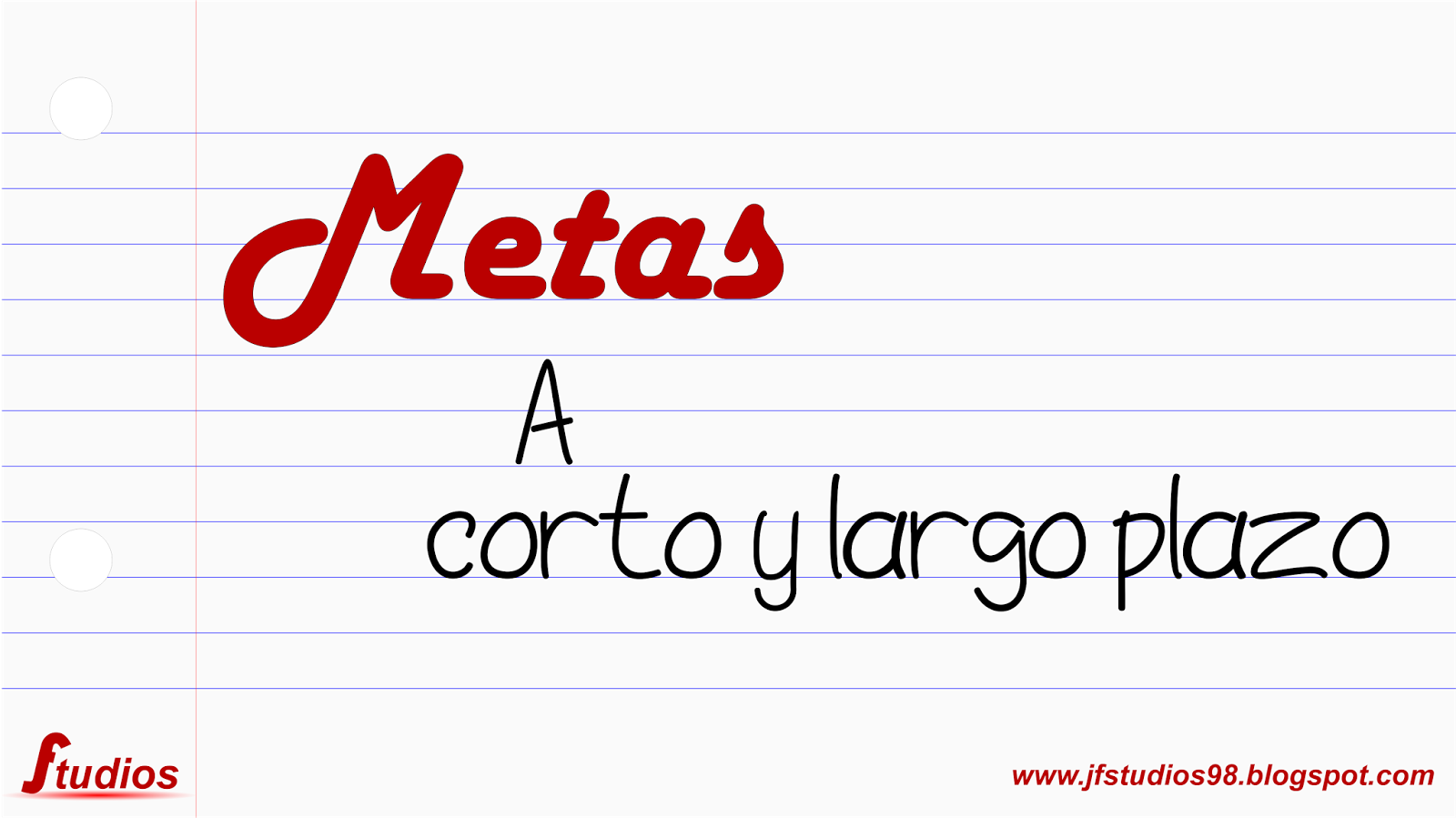 Metas a corto y largo plazo.