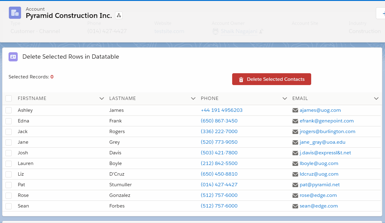 Salesforce Code Crack How To Delete Multiple Selected Records In