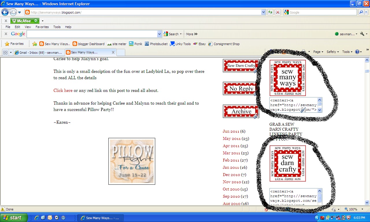 Sew Many Ways...: Blog Buddy...How To Add A Button To Your Blog