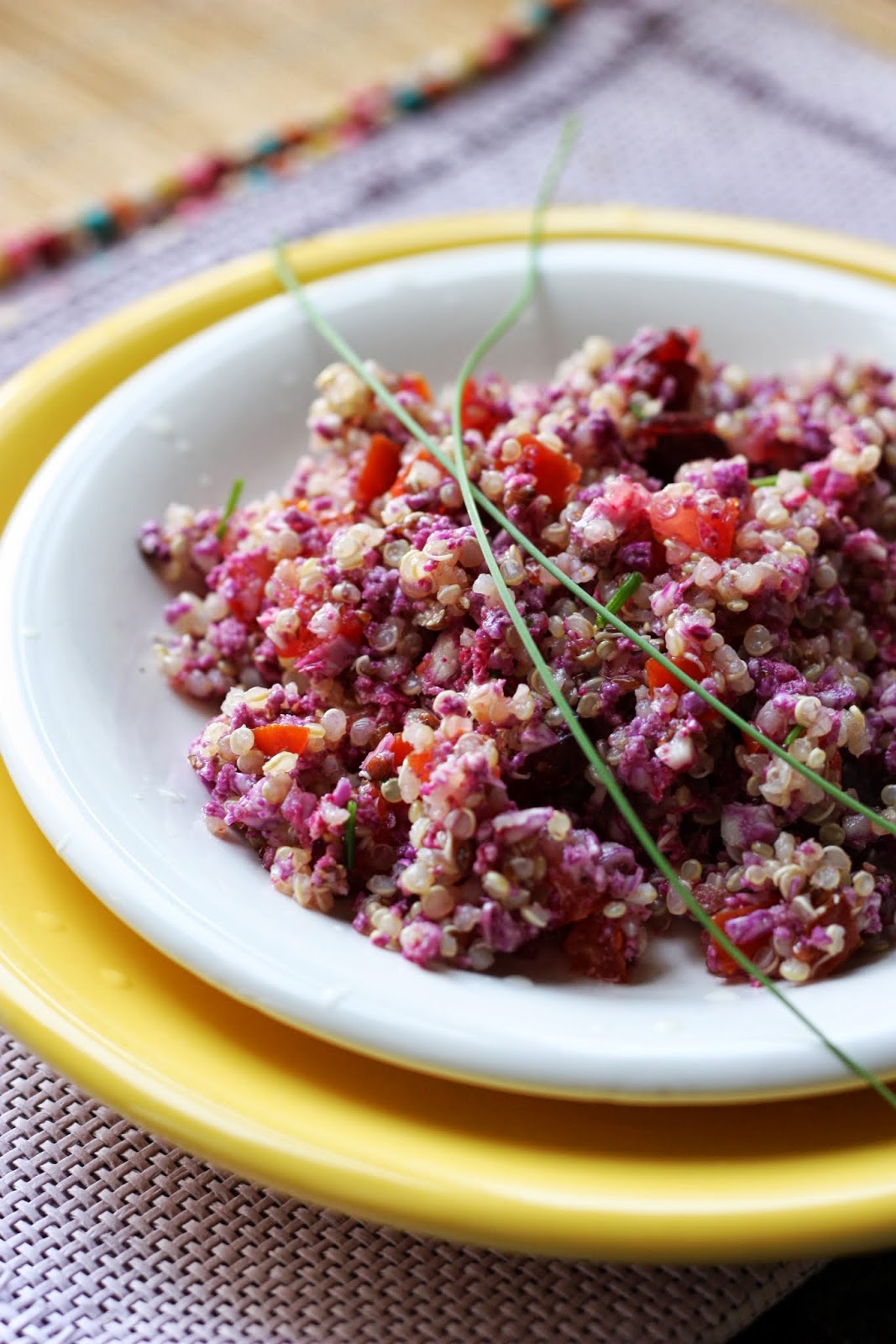 Les petits plats de Rose: Taboulé de chou-fleur violet à la violette