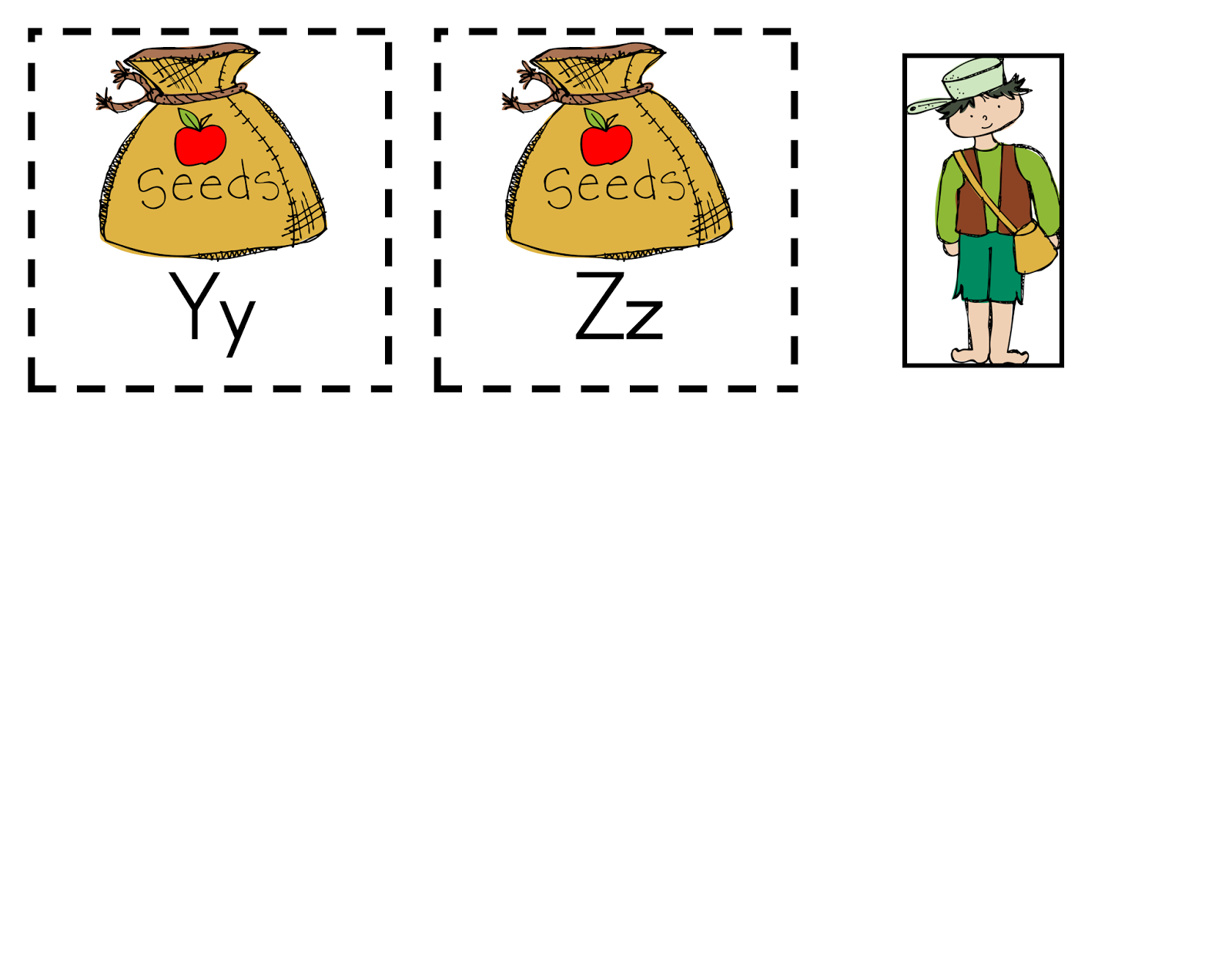Teaching Is Sweet: Johnny Appleseed Letter Name/Sound Recognition Game