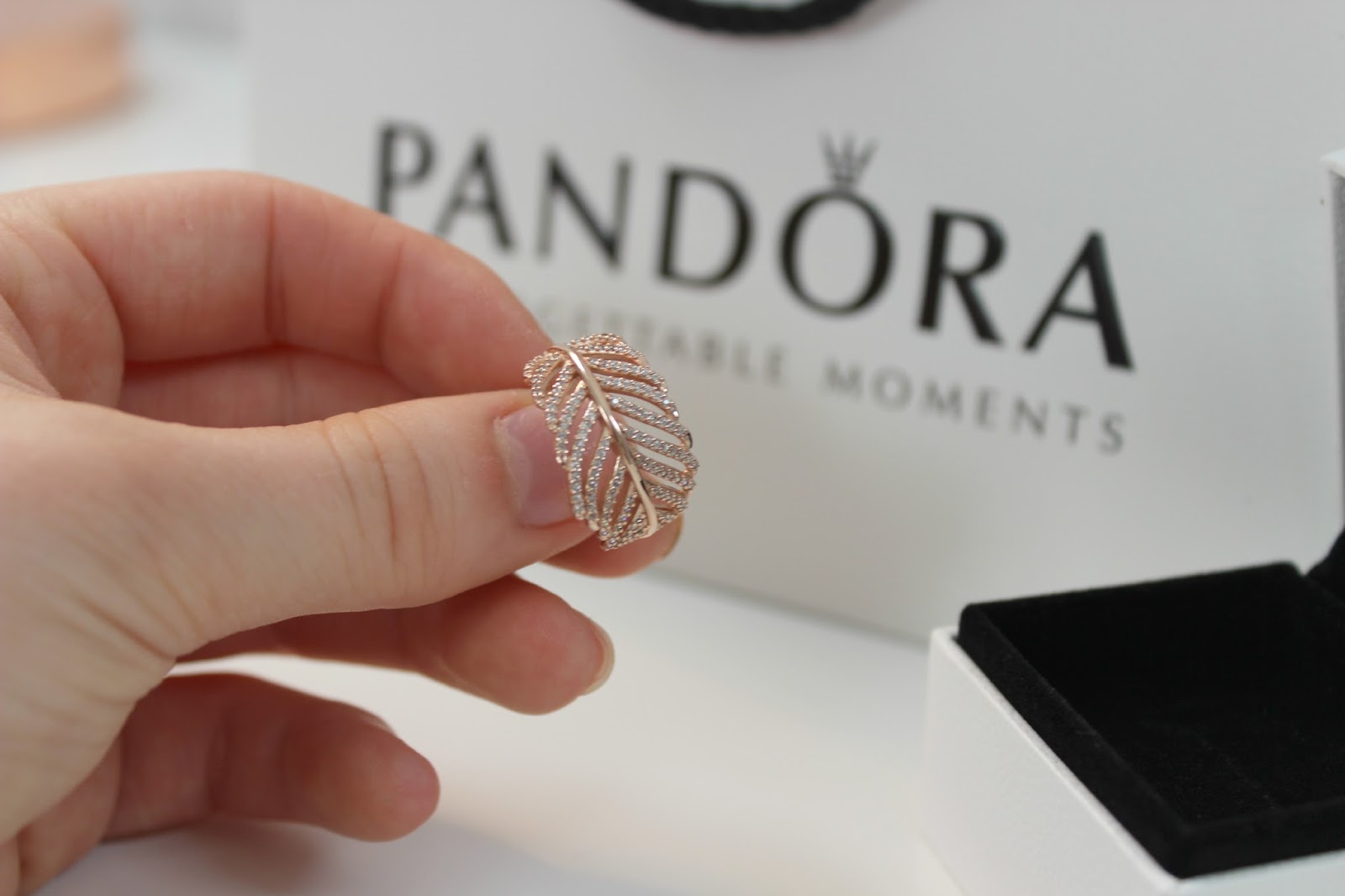 Emily Rose: Pandora Rose Collection | Feather Ring
