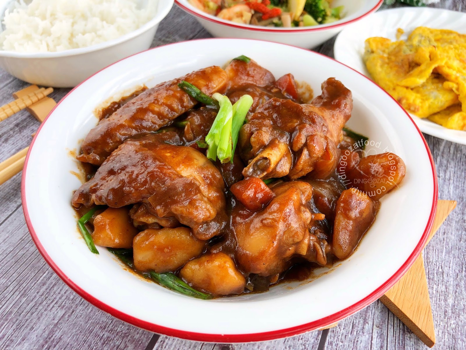 Miki's Food Archives : Braised Chicken with Chu Hou Paste 柱侯酱焖鸡／鸡翅