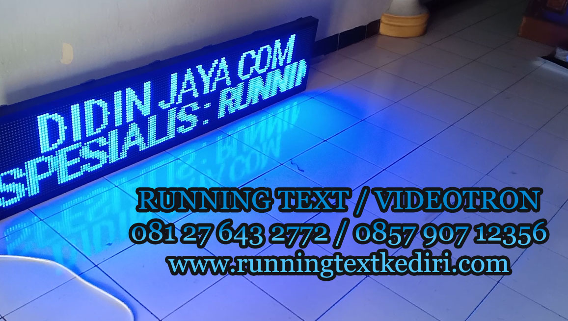 Running Text Biru Ukuran 36x164cm Murah Garansi 1 Tahun