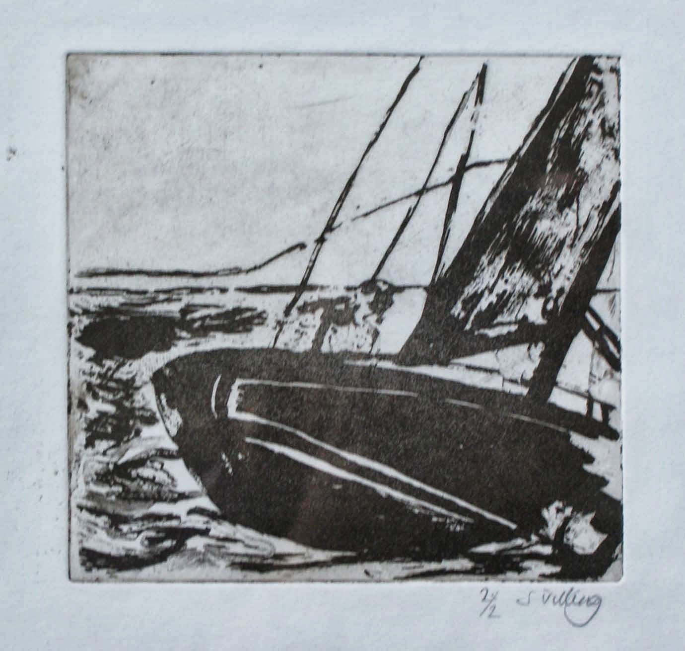 Sarah Illing : John Howard's Print Studio, Jubilee Wharf, Penryn, July 2013