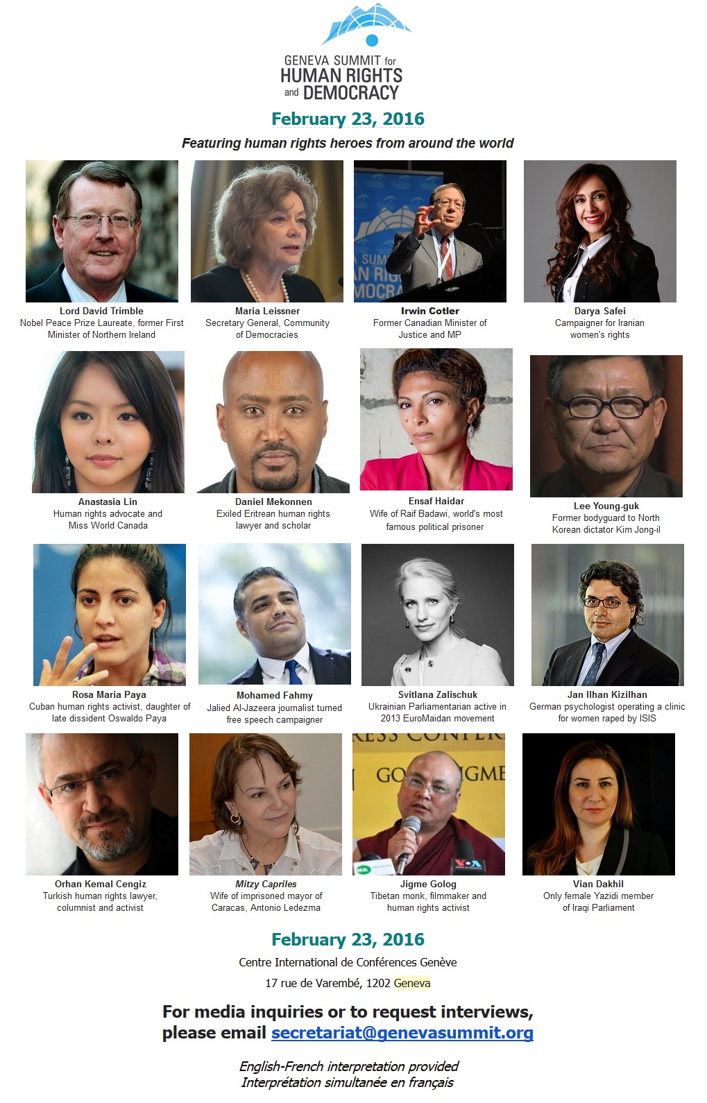 Notes from the Cuban Exile Quarter: 8th Annual Geneva Summit: 10th ...