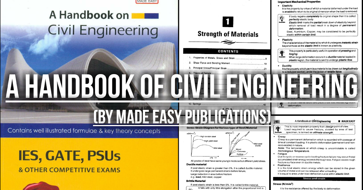 A Handbook of Civil Engineering by Made Easy A Handbook of Civil Engineering by Made Easy