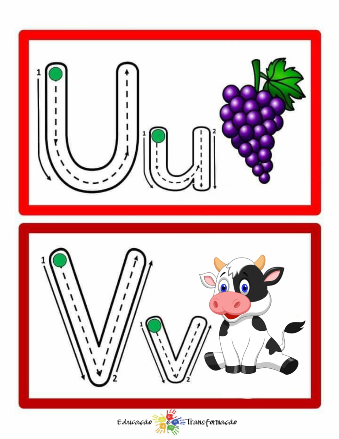 Alfabeto grafomotor Fichas para trabalhar o alfabeto grafomotor ...