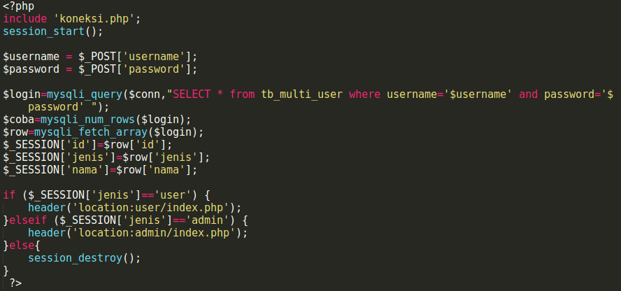 Tutorial Membuat Login Multi User Unique Programmer