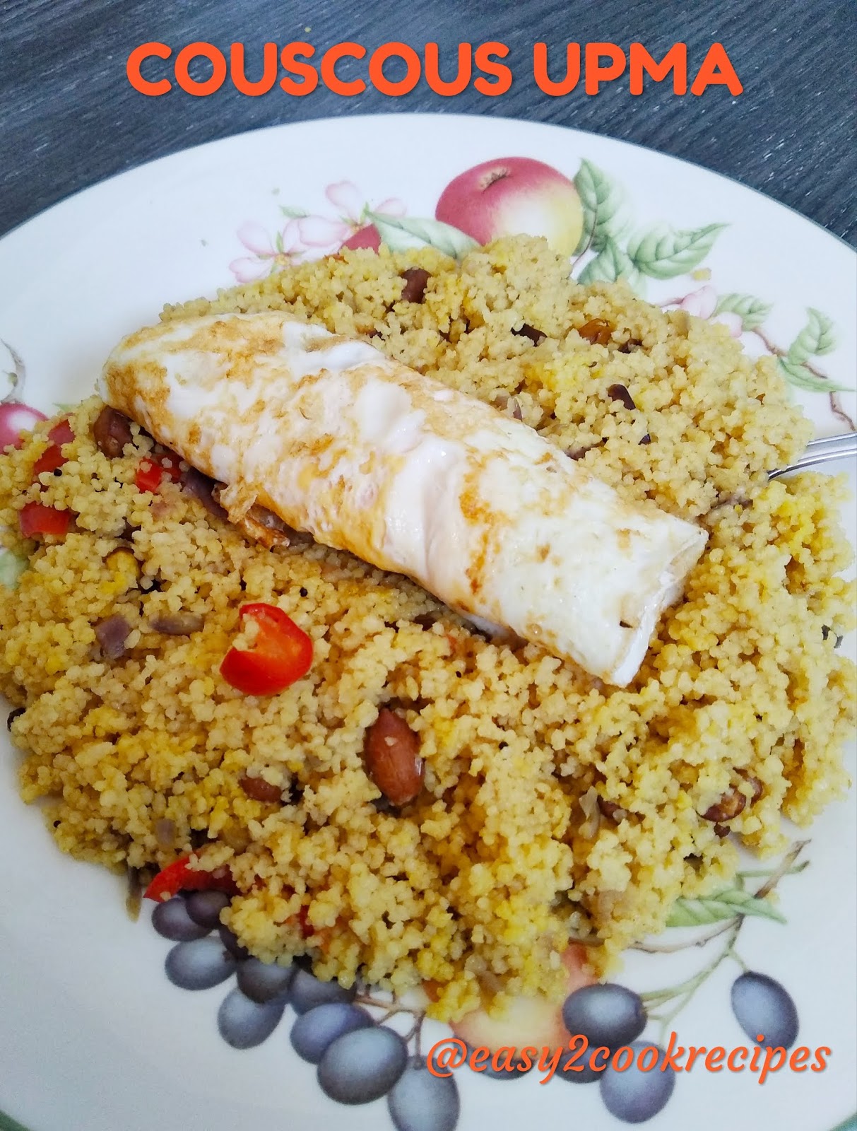 EASY2COOK RECIPES: COUSCOUS UPMA