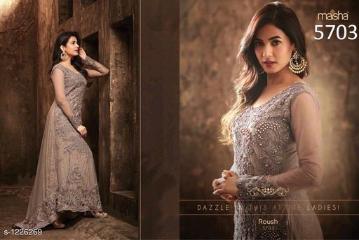 Gorgeous Attractive Women's Heavy Net Suits & Dress Materials